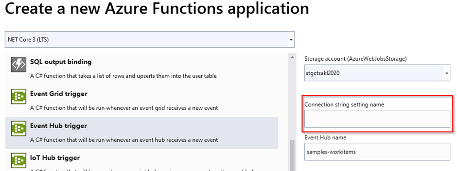 Getting Started with Azure Event Hub and IOT Hub Triggers using Visual ...
